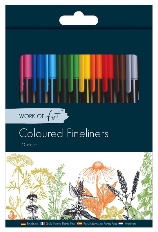Coloured Fineliners - Pack Of 12 | Tallon